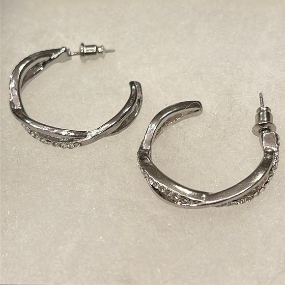Jewelry | Silver Sparkle Hoops | Poshmark